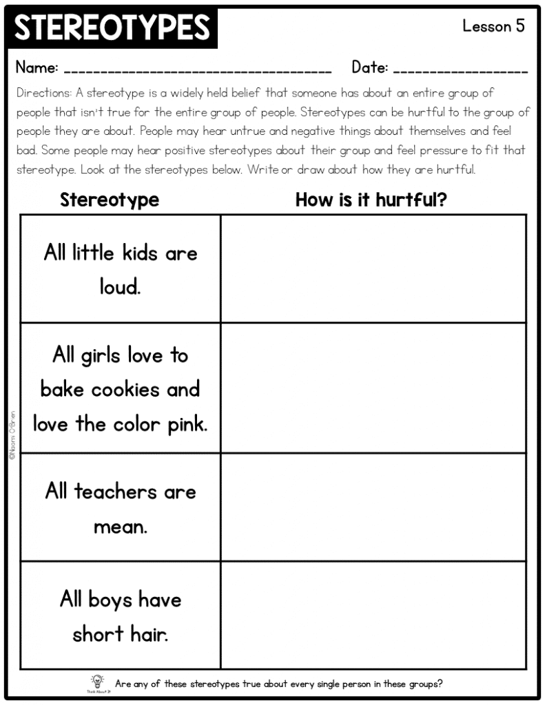 Lesson 5: Stereotypes - Naomi O'Brien - Read Like a Rockstar