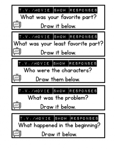 Notebook Labels: Draw to Respond - Naomi O'Brien - Read Like a Rockstar
