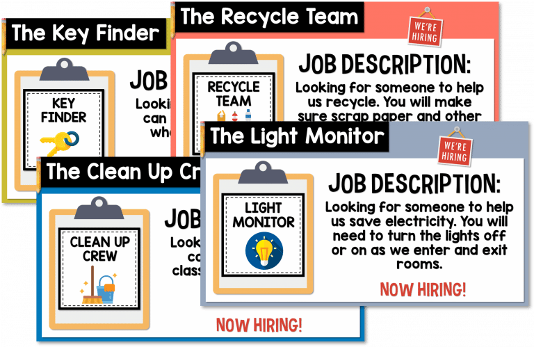 Classroom Jobs to Build Community (K-2) - Naomi O'Brien - Read Like a ...