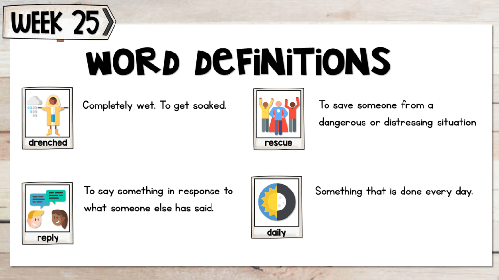 Weekly Vocabulary Words Set 4 of 4 - Naomi O'Brien - Read Like a Rockstar