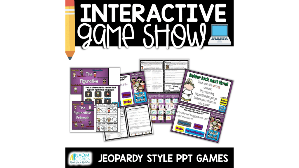 Figurative Language Bundle: Jeopardy-Style Game and Packet - Naomi O ...