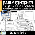 Early Finishers Super Challenges - Naomi O'Brien - Read Like a Rockstar