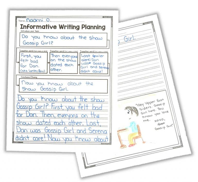 Writing Lessons & Printables: Opinion, Informative, and Narrative ...